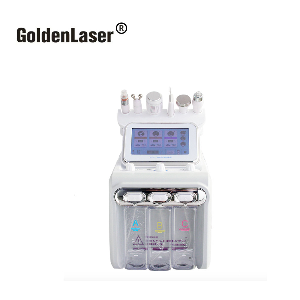 3Mhz H202 Hydrafacial Machine 6 In 1 Hydro Oxygen Bubble Facial Beauty ...