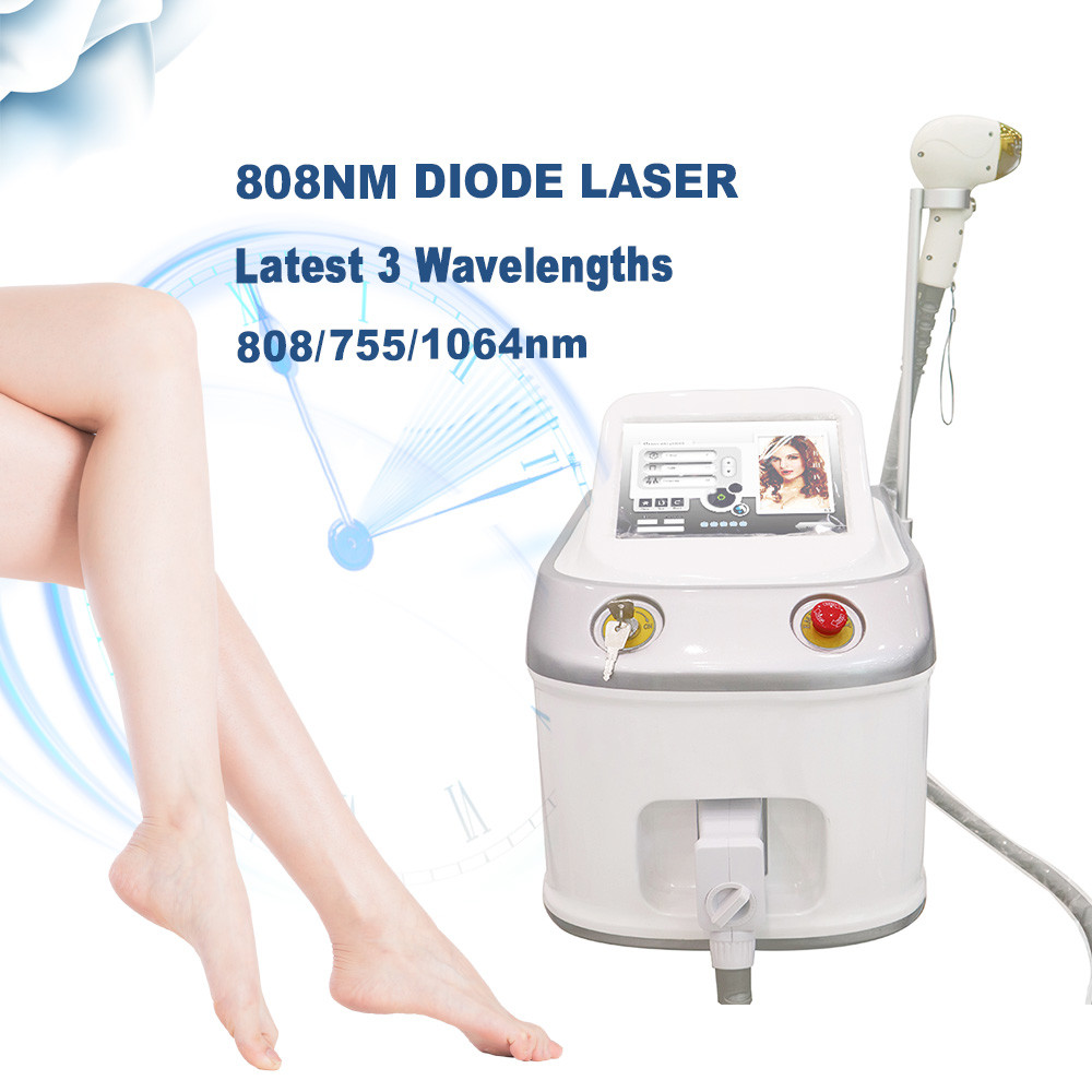 Portable 808nm Diode Laser Hair Removal Machine Full Body Permanent ...