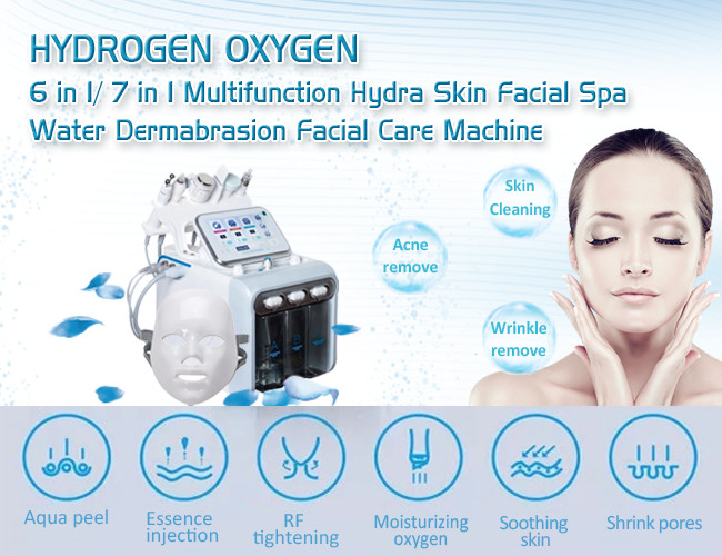Facial Cleaning Machine 6 In 1 Oxygens H2O2 Small Bubble Facial Machine
