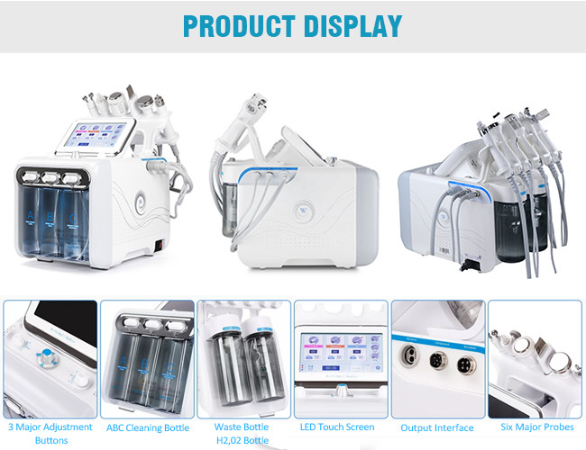 Facial Cleaning Machine 6 In 1 Oxygens H2O2 Small Bubble Facial Machine