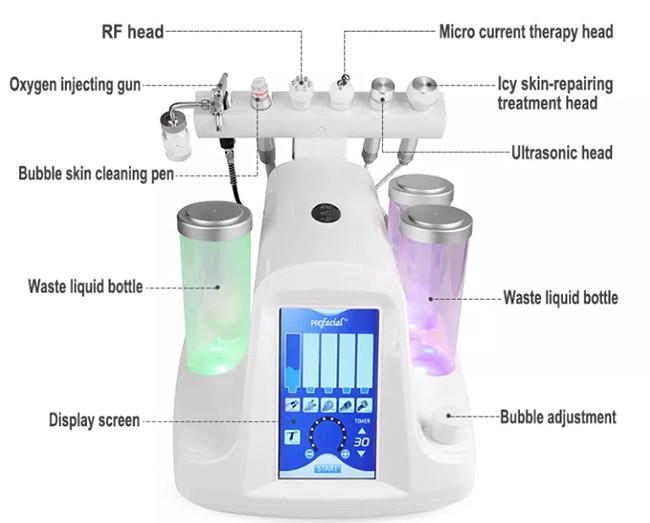 H2O2 Micro Air Bubble Cleaning Hydrafacial Machine Beauty Machine 60Hz